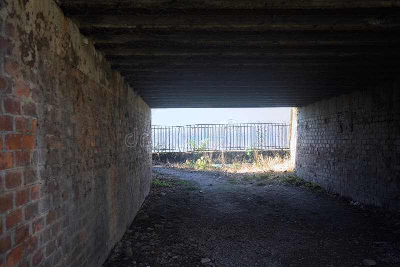Low passage under a bridge stock photo. Image of decay - 352597330