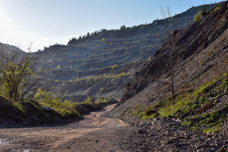 Dirt mine road stock image. Image of machinery, dirty - 78693417
