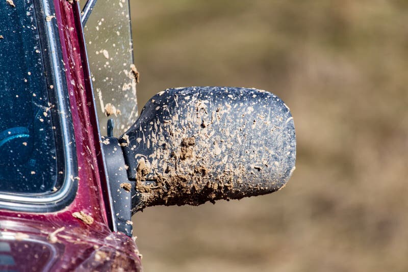 Dirt on the Mirror from the Car Stock Image - Image of technology ...