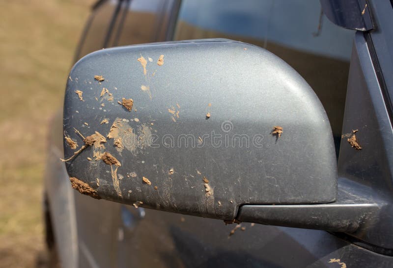 Dirt on the Mirror from the Car Stock Photo - Image of vehicle, nature ...