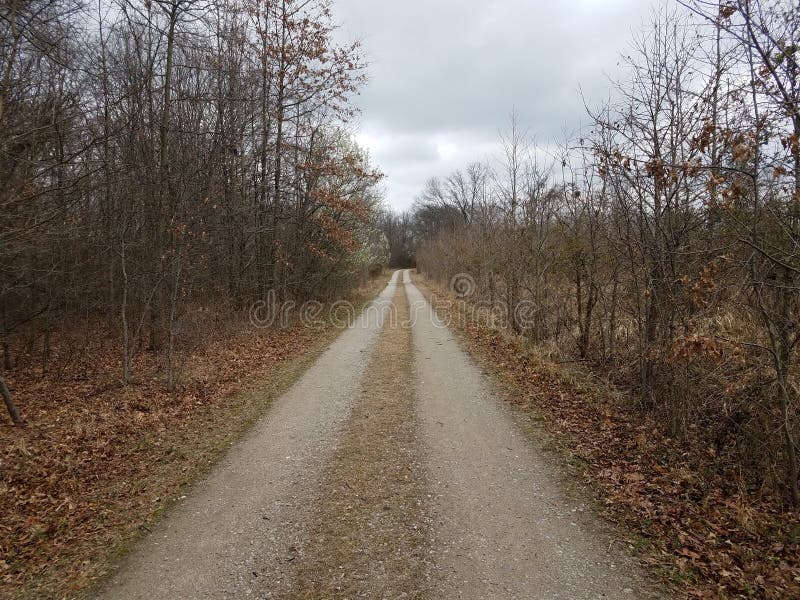 Dirt Path or Trail and Brown Grass and Trees Stock Photo - Image of ...