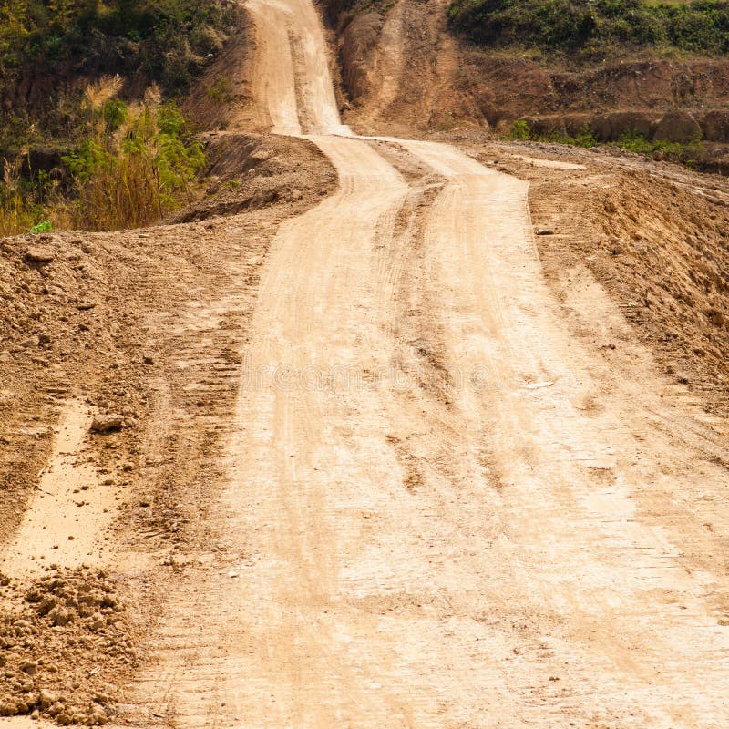 Road Construction In A Rural Area Stock Image - Image of exploration ...