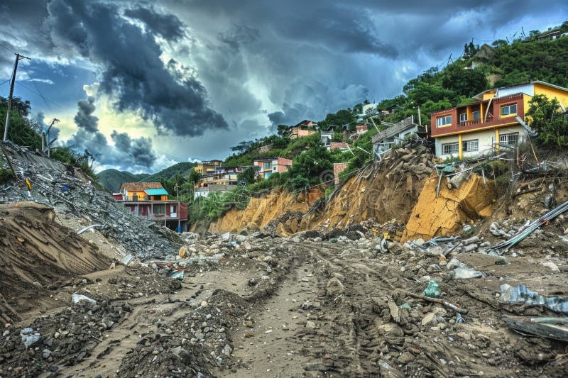 A Dirt Road Covered in Rubble, Suitable for Construction or ...