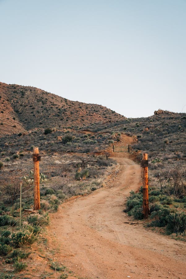 Dirt Road in the Desert of Eastern Arizona Stock Image - Image of ...