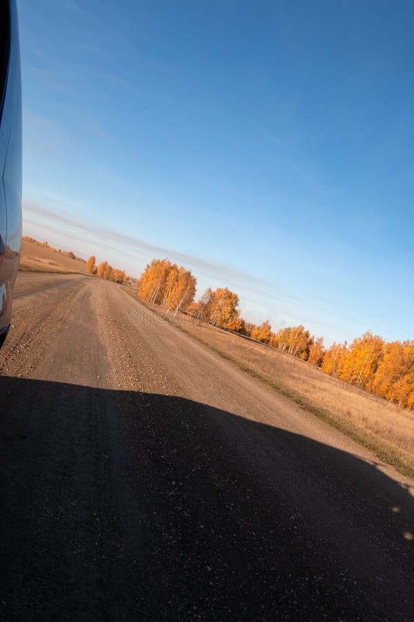Dirt Road for Driving a Car Across the Field Stock Photo - Image of ...