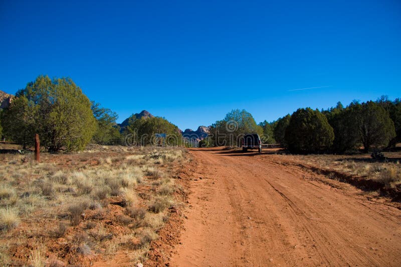 Dirt Road through the Dry Land Stock Image - Image of natural, greenery ...