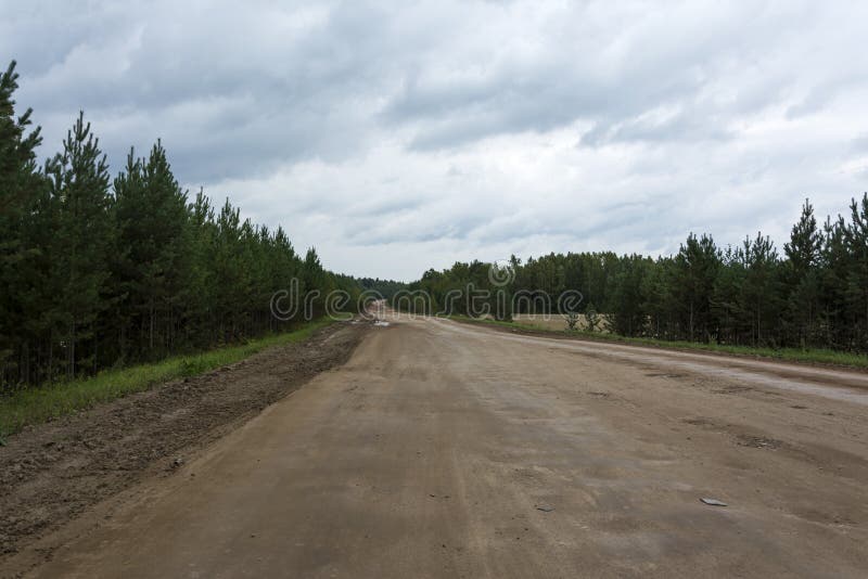 Dirt Road Made of Clay Surrounded by Co Stock Photo - Image of morning ...