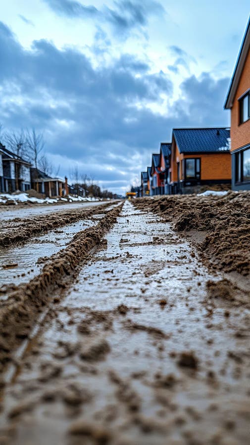 A Dirt Road in the Middle of a Field Stock Photo - Image of soil ...