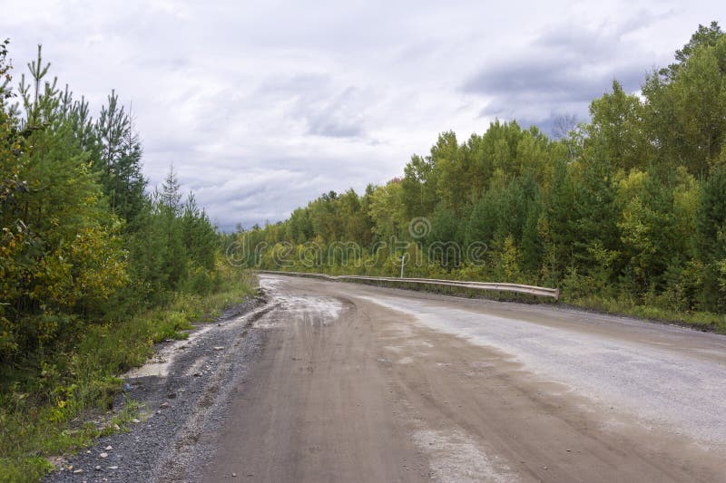 Dirt Road after Rain in Difficult Terrain Stock Photo - Image of road ...