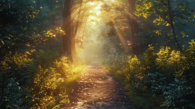 Dirt Road Running through Forest Stock Photo - Image of nature ...