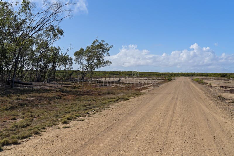 Dirt Road through Salt Pans Stock Photo - Image of australia, nature ...