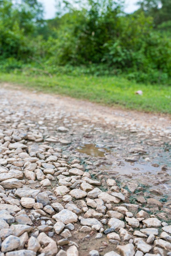Dirt Road with Dirt Sand and Small Stones Pebbles Stock Photo - Image ...