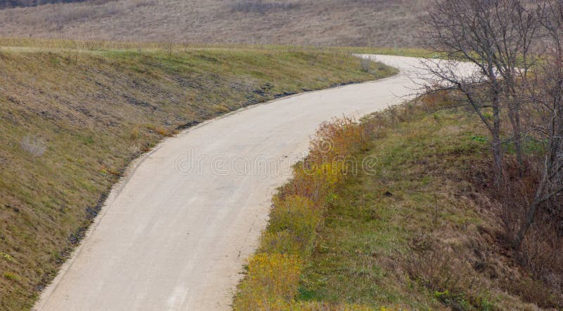 A Dirt Road with a Tree on the Side Stock Photo - Image of yellow, view ...