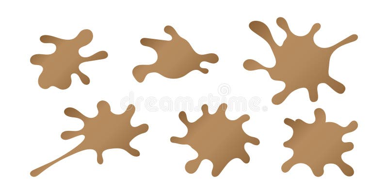 Dirt Stain, Stain Icon, Ink Symbol, Silhouette of Stain Splash, Mud ...
