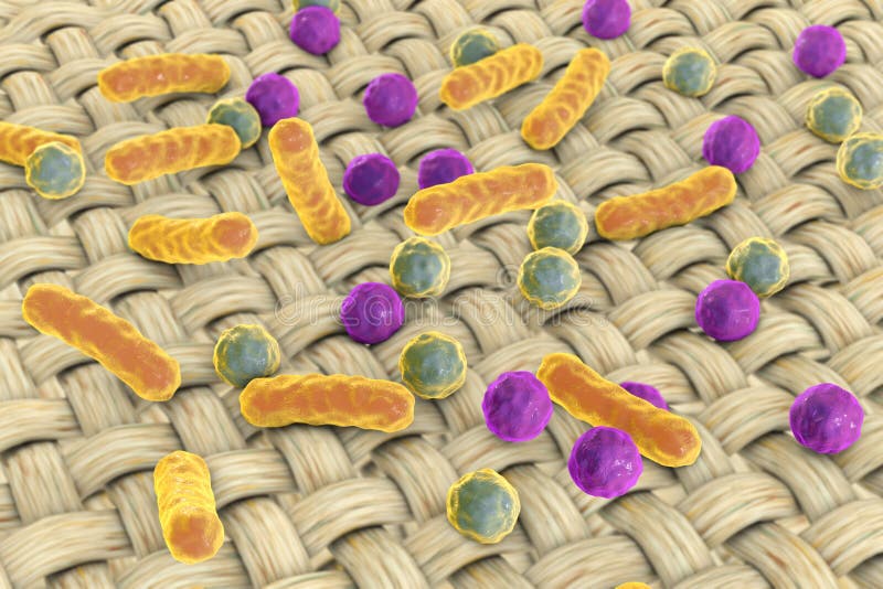 Dirthy Cloths. Conceptual Image Showing Destruction of Microbes on the ...