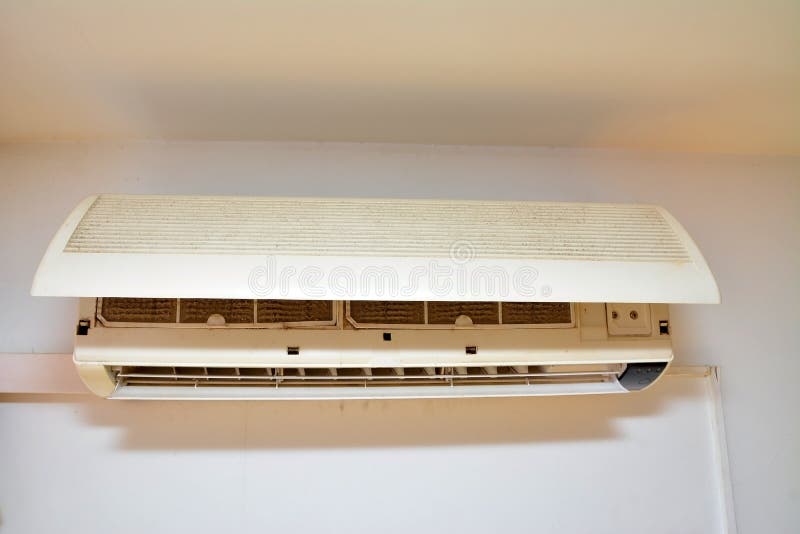 Dirty Air-conditioner Filter for Cleaning. Stock Photo - Image of ...