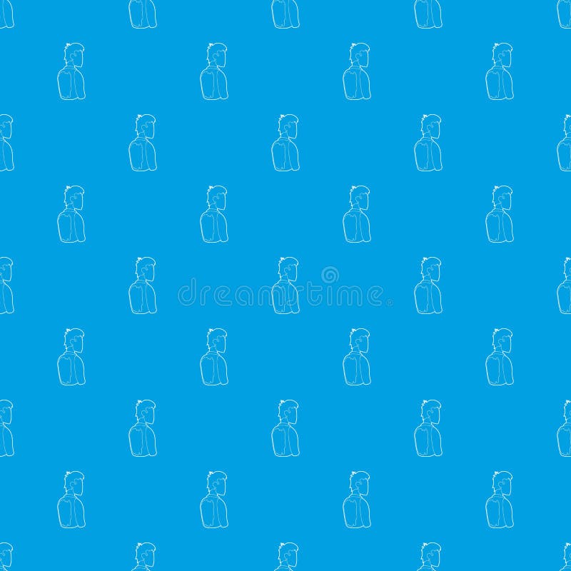 Dirty Back of a Boy Joke Pattern Vector Seamless Blue Stock Vector ...