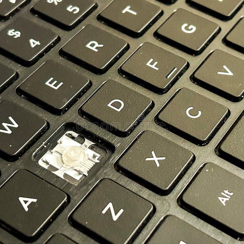 Dirty Black Laptop Keyboard Stock Photo - Image of laptop, screen ...