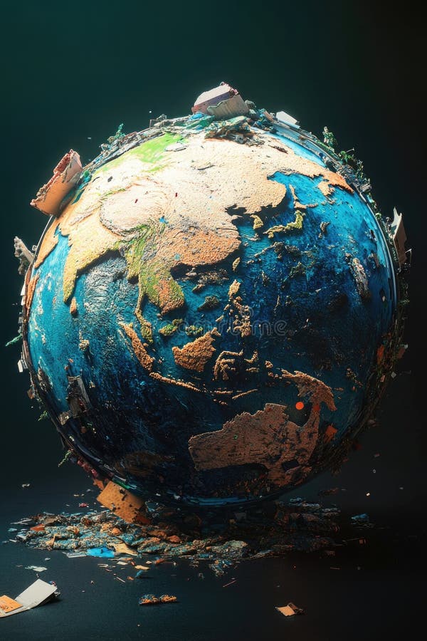 Dirty Broken Globe Pile Trash Stock Photos - Free & Royalty-Free Stock ...