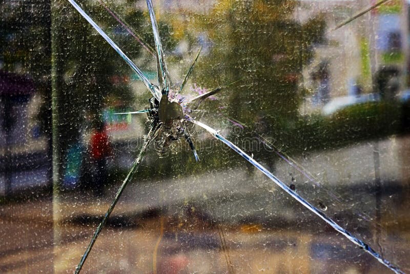 Dirty broken window stock photo. Image of hole, dirty - 61357126