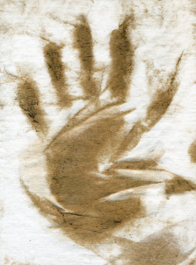 Dirty brown hand print stock illustration. Illustration of pattern ...