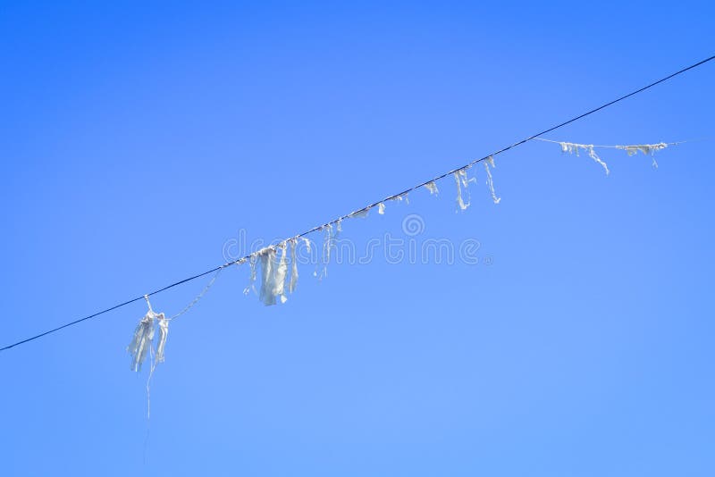 Dirty cable blue sky stock photo. Image of power, outdoor - 143396738