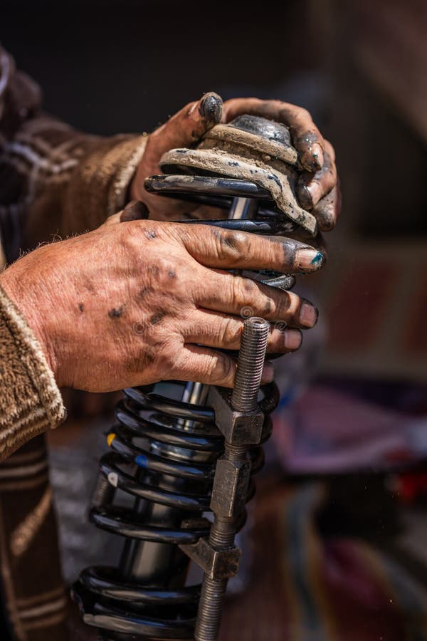 The Calloused Hands of a Working Man with Dark Skin Tell a Story of ...