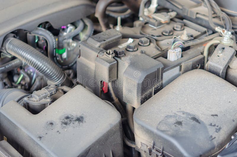 Dirty car engine stock image. Image of engine, equipment - 137285077