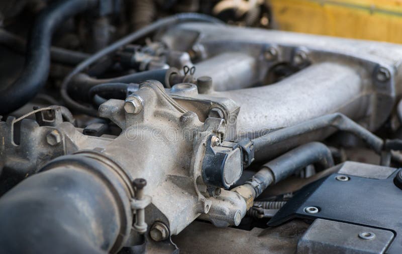 Dirty car engine. stock photo. Image of automotive, clean - 54067056
