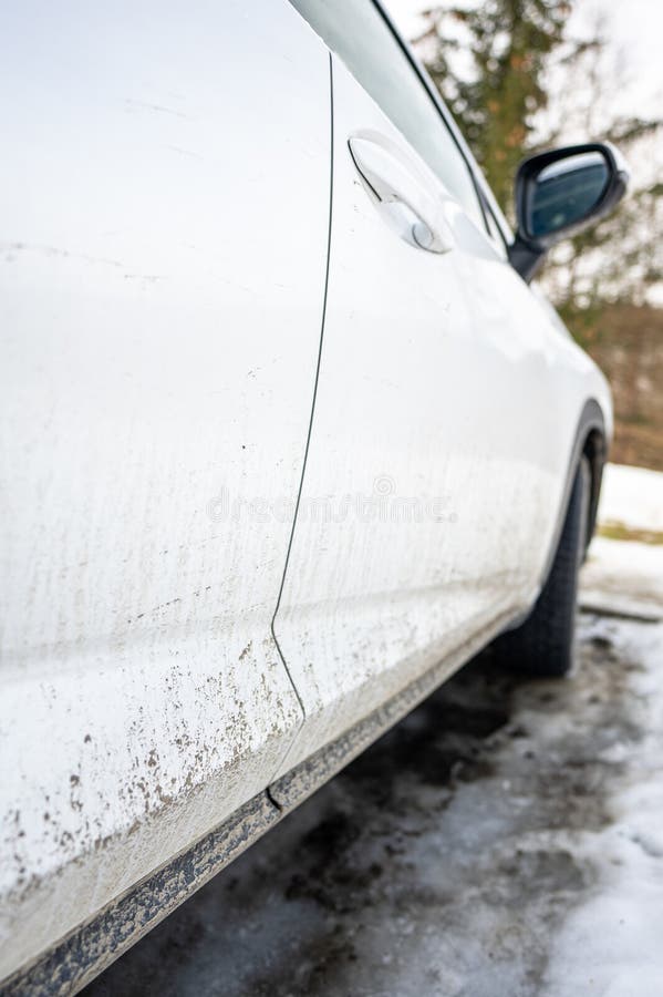 Dirty Car Side. Splash and Texture of Mud on a Car Stock Image - Image ...