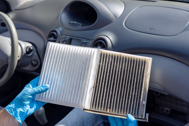 Replacing Cabin Pollen Air Filter for a Car Stock Photo - Image of ...
