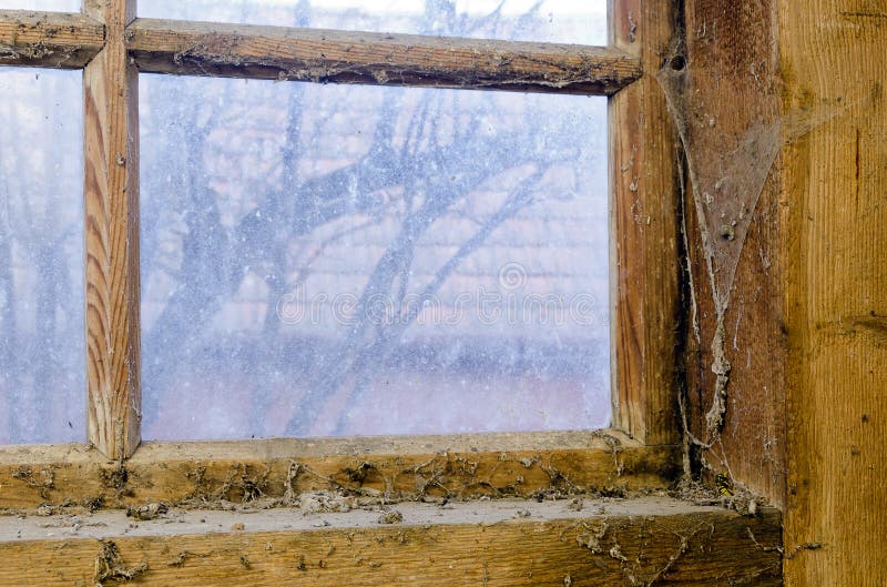 Detail of a Very Old, Dirty Window Stock Photo - Image of grunge ...