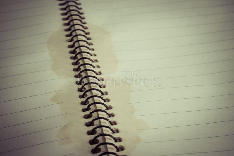 Coffee Stained on Old Folding Notes Paper Stock Photo - Image of messy ...