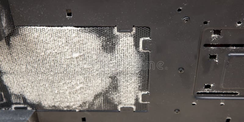 Dirty Computer Case. a Layer of Dust on the System Unit Stock Photo ...