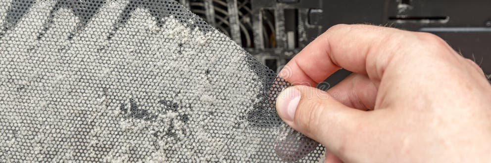 Dirty Computer Case. a Layer of Dust on the System Unit. Time To Clear ...