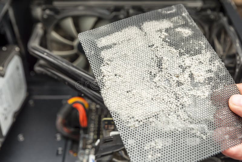 Dirty Computer Case. a Layer of Dust on the System Unit. Time To Clear ...