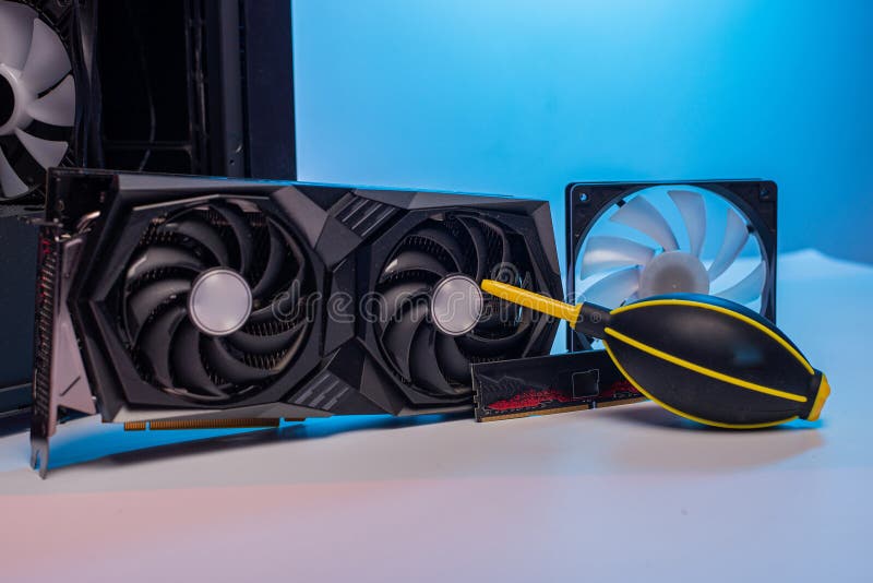 Dirty Cooler Ventilation System Unit Computer, Cleaning from Dust ...