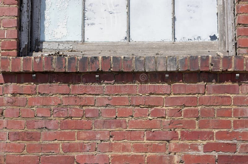 Window Ledge of an Abandoned Brick Building Stock Photo - Image of ...