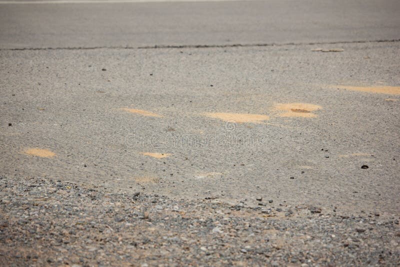 Dirty and Damage of Asphalt Road Stock Photo - Image of street, break ...