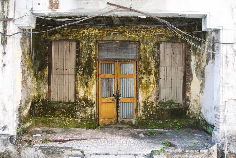 Dirty decayed house front stock photo. Image of abandoned - 4780446