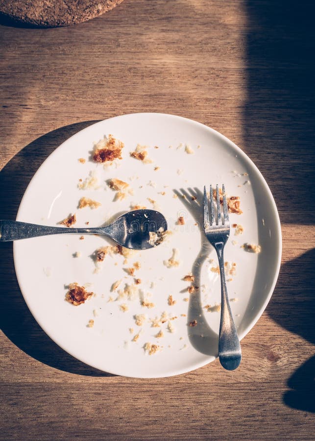 Dirty Dishes with Food Scraps Stock Photo - Image of cafe, dirty: 97741740