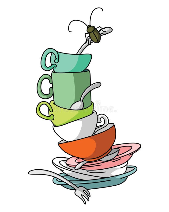 Dirty Dishes Cartoon