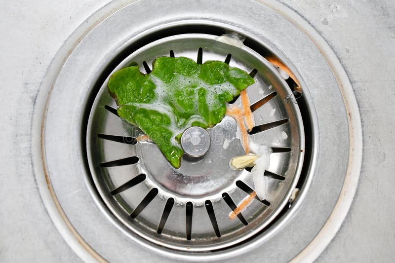 Dirty Drain in the Kitchen Sink. Stock Photo - Image of clogged, messy ...
