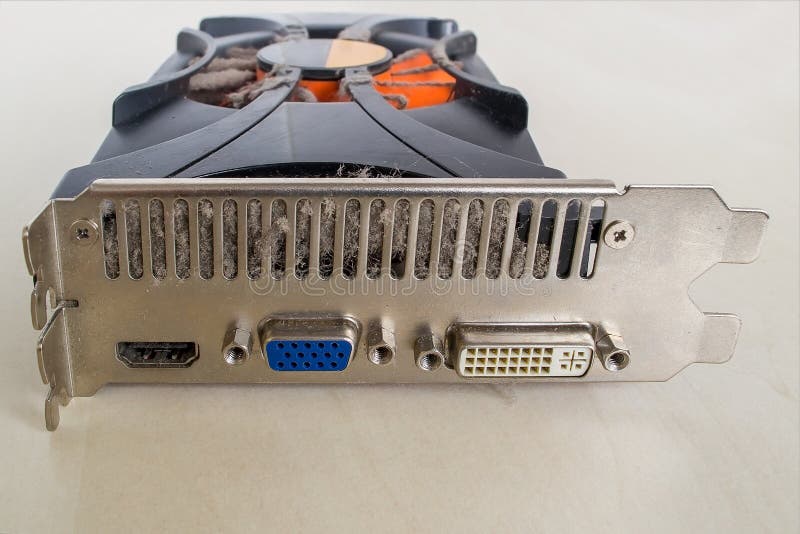 Old and Dusty Graphics Card Stock Image - Image of components, second ...