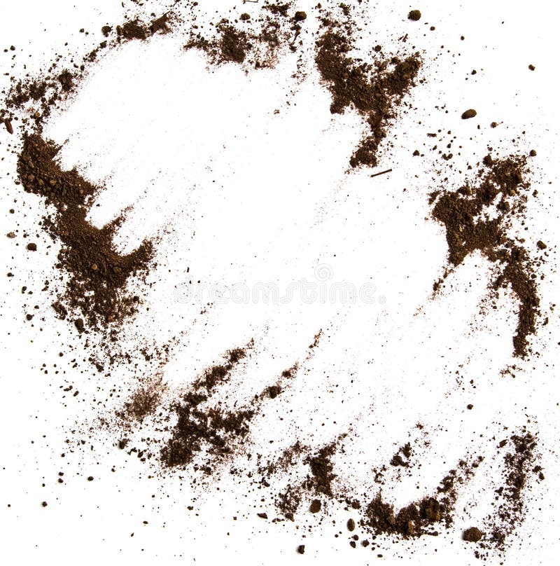 Dirty Earth on White Background. Stock Photo - Image of natural, botany ...