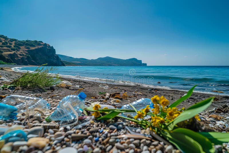 Dirty Ecology Environment with Scattered Garbage and Waste of Human ...