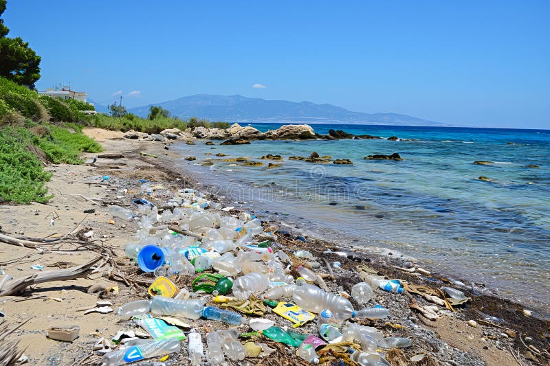 Dirty Ecology Environment with Scattered Garbage and Waste of Human ...