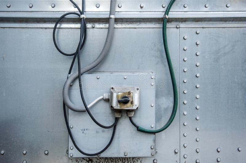 Dirty Electric Switch in a Factory Stock Photo - Image of electricity ...
