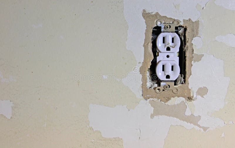 Old Dirty Electrical Outlets Stock Image - Image of double, supply ...