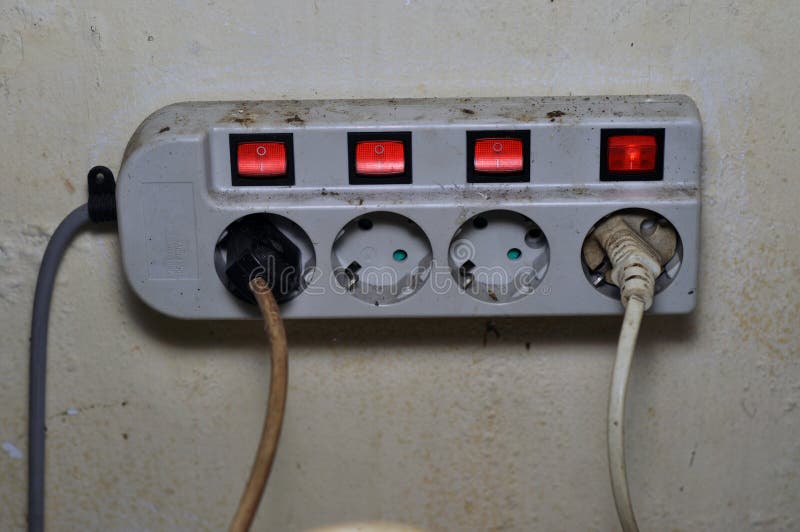 Dirty electrical socket stock image. Image of closeup - 376712139